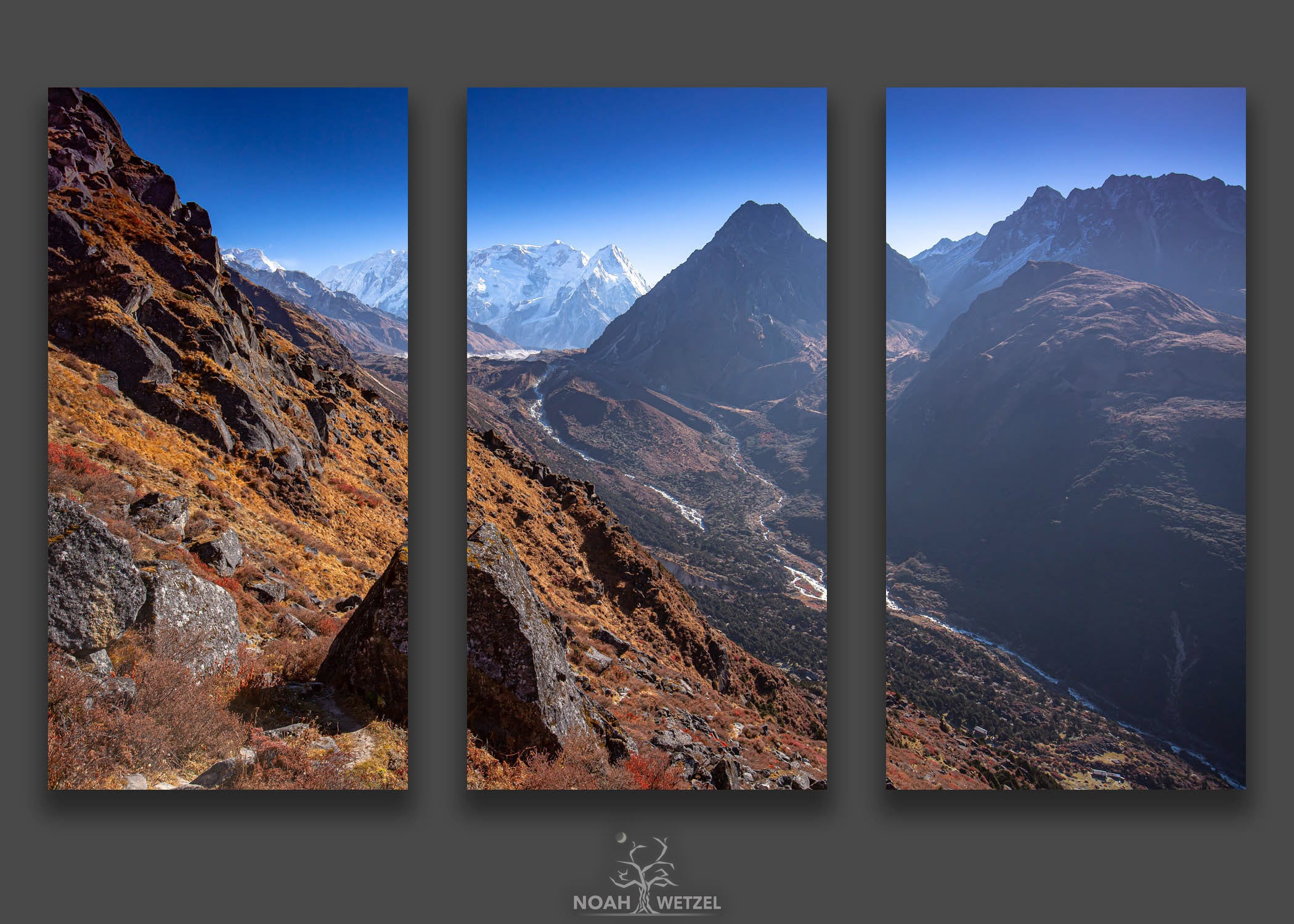 Yalung Glacier Valley - Triptych – The Wetzel Gallery
